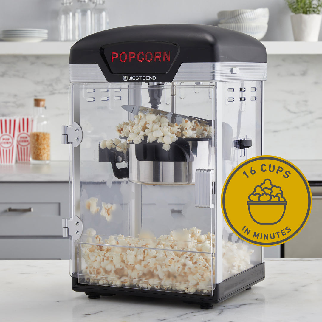 West Bend Theater Crazy 4 Qt. Popcorn Machine, in black (PCWBTCBK13)