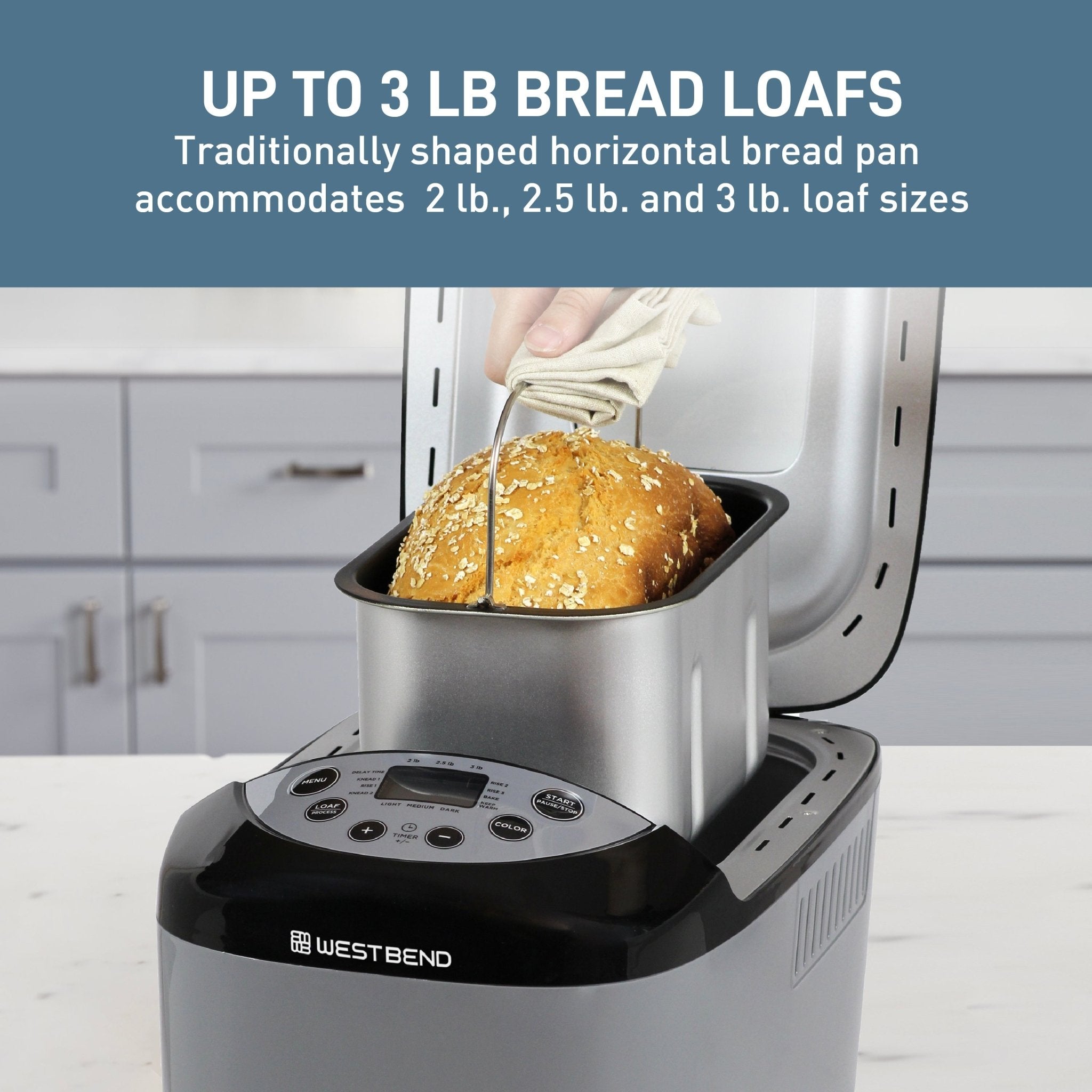 West Bend Hi-Rise Bread Maker with 12 Preset Digital Controls