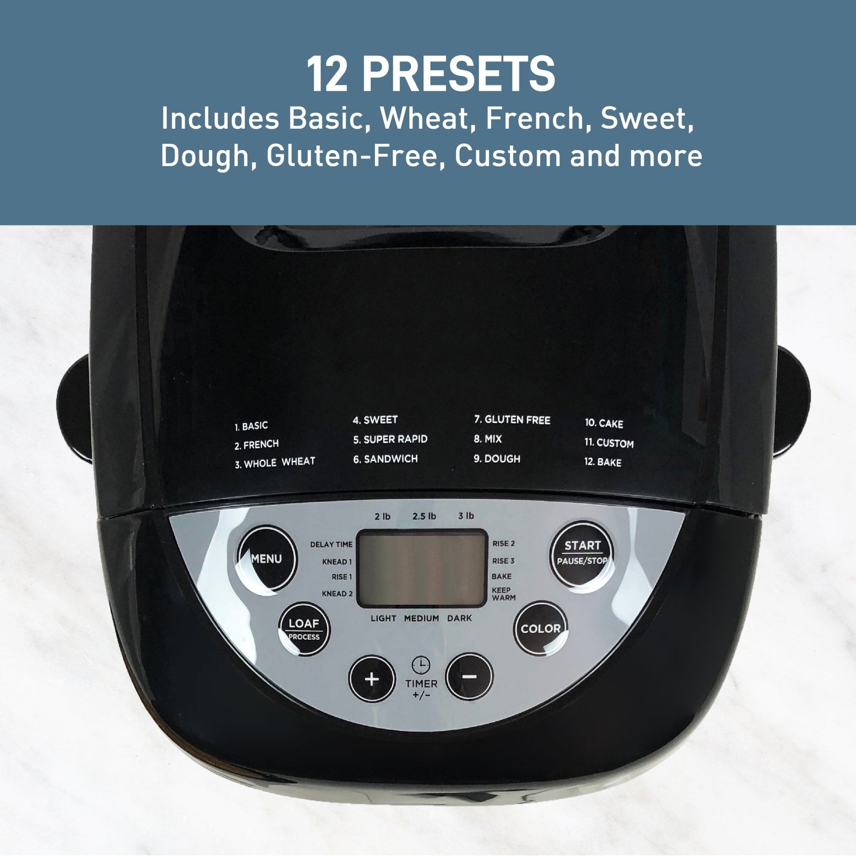 West Bend Hi-Rise Bread Maker with 12 Preset Digital Controls