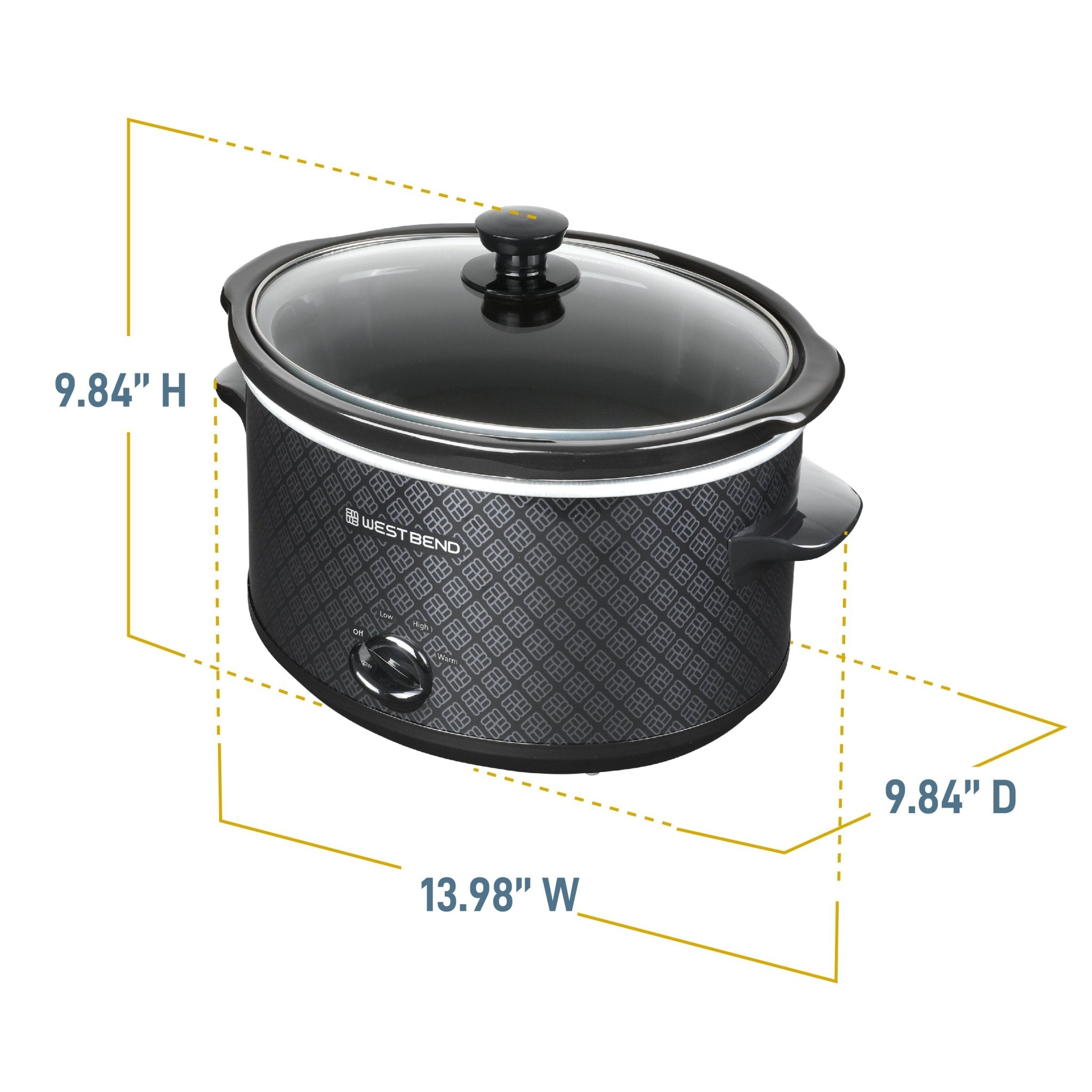 West Bend Pattern 4 Qt Slow Cooker