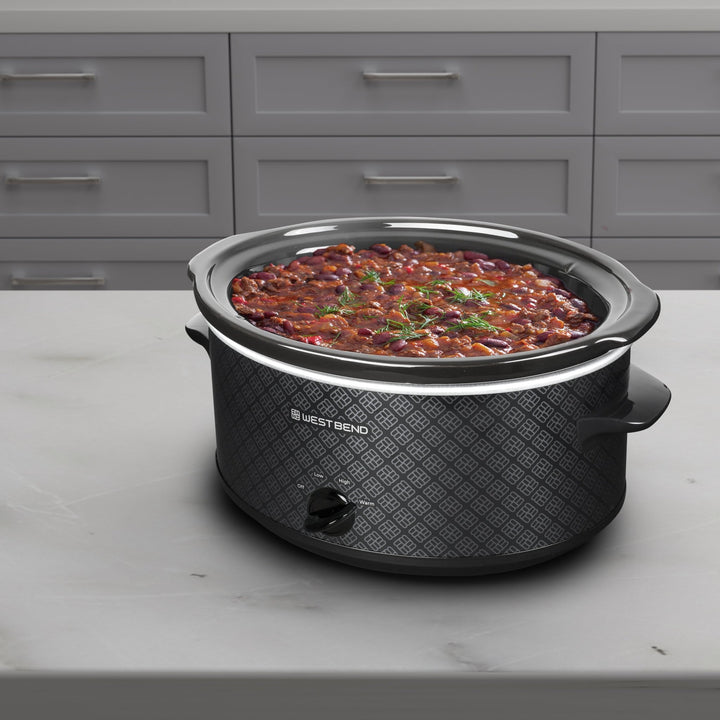 West Bend Pattern Slow Cooker, 6 Qt. Capacity