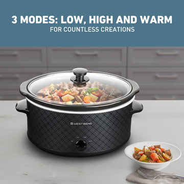 West Bend Pattern Slow Cooker, 6 Qt. Capacity