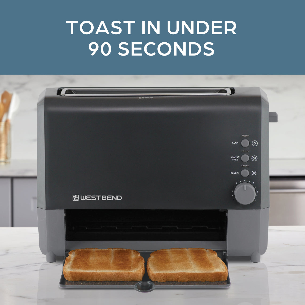 West Bend QuikServe Compact 2-Slice Toaster with Extra Wide Slots and ...
